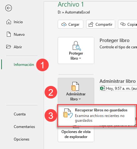 Cómo Recuperar Un Archivo No Guardado En Excel Automate Excel