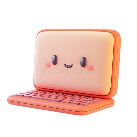 Png Cute Cartoon Laptop Pixel Art Computer Illustration Against