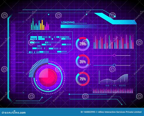 Abstract Technology Ui Futuristic Concept Hud Interface Hologram Elements Of Digital Data Chart