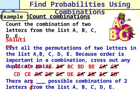 Ppt 63 Find Probabilities Using Combinations Example 1 Count Ppt 63 Find Probabilities Using Combinations Example 1 Count