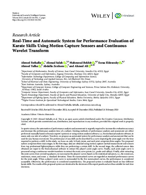 Pdf Real Time And Automatic System For Performance Evaluation Of