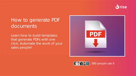 how to generate pdf documents