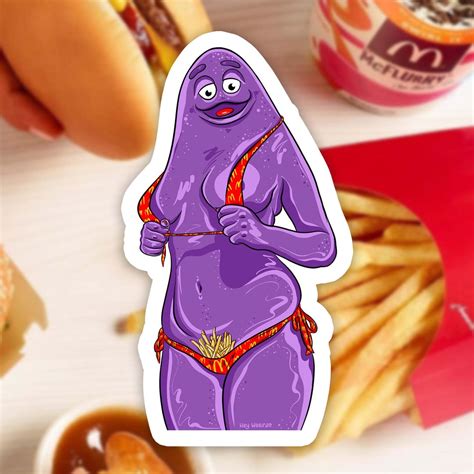 Grimass Sticker Die Cut Vinyl Laptop Sticker Mcdonalds Grimass