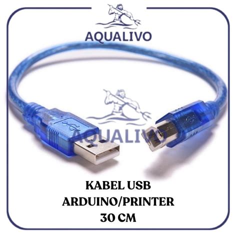 jual kabel usb arduino 30cm a to b uno mega data printer cable card reader 30 cm shopee indonesia