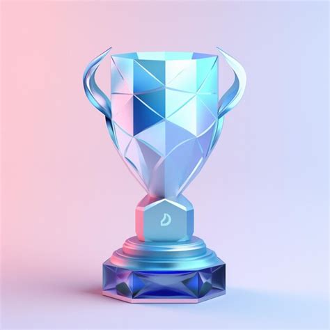 Premium Photo A Trophy With A Blue Trophy That Saysthe Number 6on It