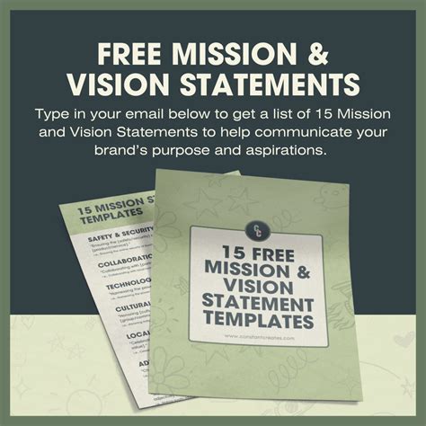 15 Free Mission And Vision Statement Templates — Constant Creates