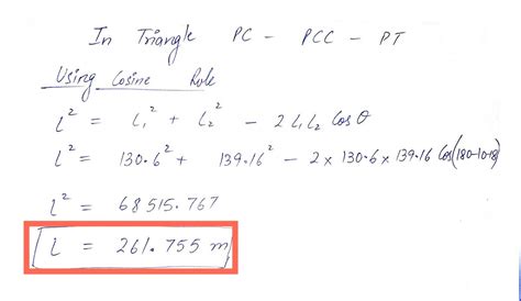 Solved Situation A Horizontal Curve With Radius Equal To M And Intersection Angle Of