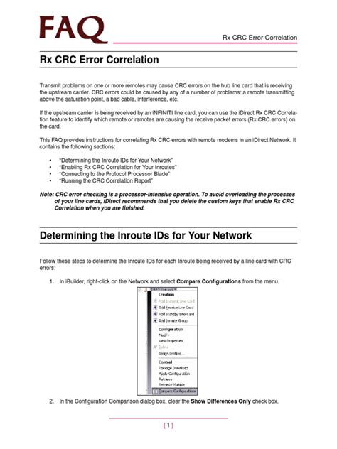 how do i correlate rx crc errors with remote modems pdf digital