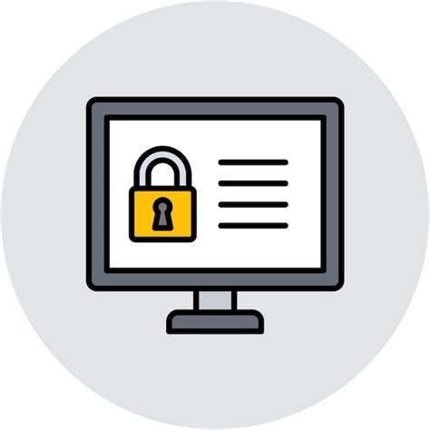 Premium Vector Computer Security Vector Illustration Style