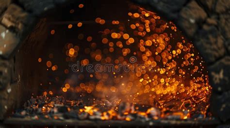 The Mesmerizing Sight Of Glowing Embers As Pottery Pieces Are Fired In