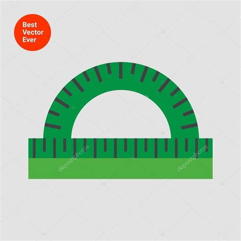 Protractor Ruler Stock Vector Image By ©redinevector 84073342