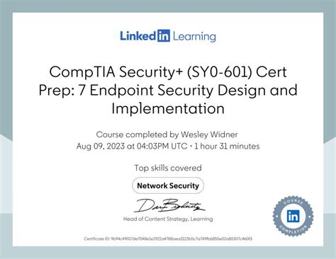 Wesley Widner On Linkedin Certificate Of Completion
