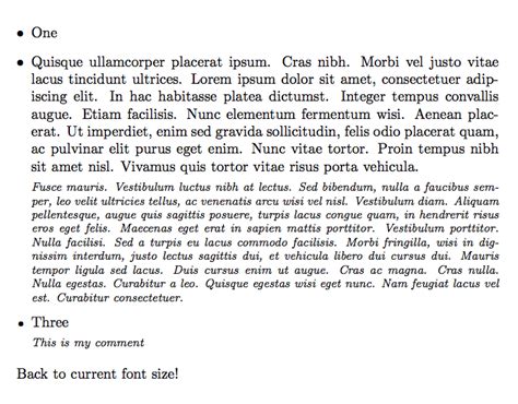 Macros How To Store And Restore The Current Font Size Tex Latex