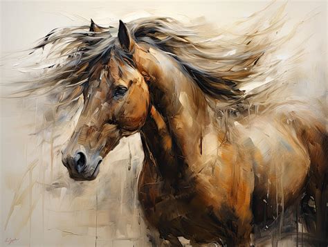 Warm Elegance Bay Horse Art Painting By Lourry Legarde Fine Art America