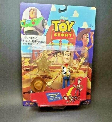 1995 Disney Pixar Toy Story Knock Down Woody Action Figure New In The