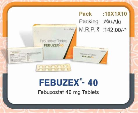 Febuzex 40 Tablet 40mg At ₹ 142 Box In Kanpur Id 2854647816891