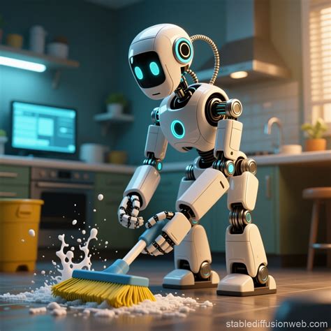 Robot Task Completion Prompts Stable Diffusion Online