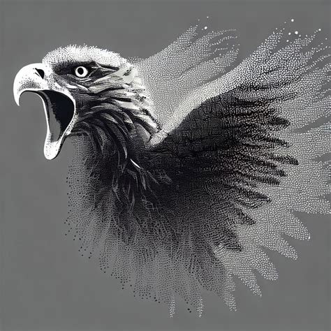 Premium Photo Particle Eagle Vector Illustration Composition