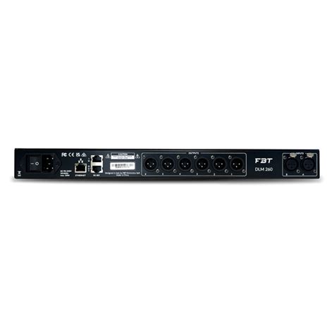 Fbt Dlm 260 Rackmount Digital Loudspeaker Management Processor 2 In 6