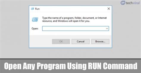 How To Open Any Program Using RUN Dialog Box