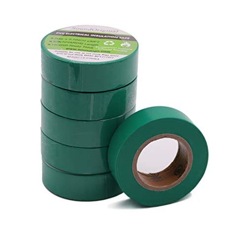 Soundoriginal Electrical Tape Green 6 Pack 34 Inch By