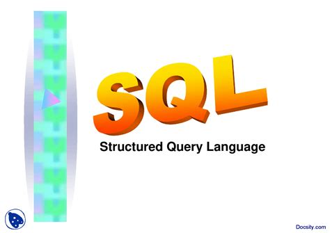 Sql Introduction To Computing Lecture Slides Docsity