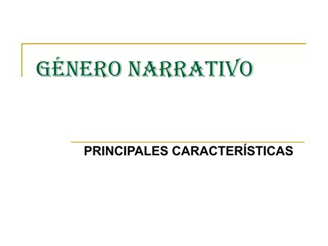 Ppt Genero Narrativo Ppt