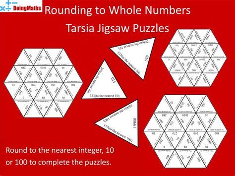 Rounding To The Nearest Integer 100 And 1000 Jigsaw Puzzles Maths