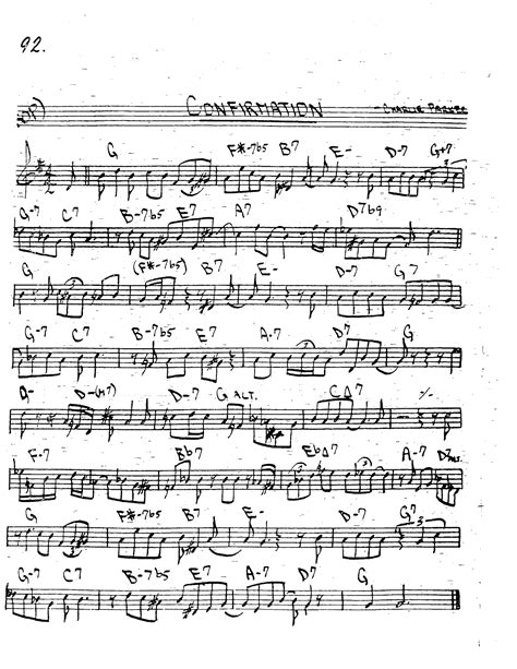 Confirmation Bb Free Pdf Download Play Along Jazztutorial
