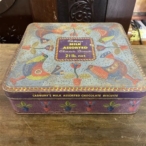 Cadburys Vintage Tin Milk Assorted Chocolate Biscuits Collectible £999 Picclick Uk