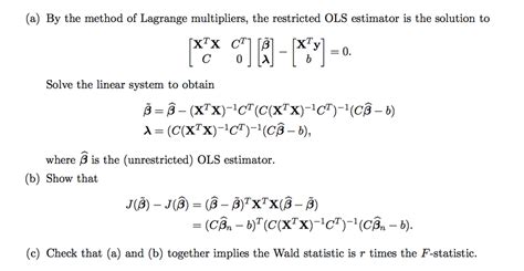 2 Testing Linear Hypotheses Recall Is The Wald