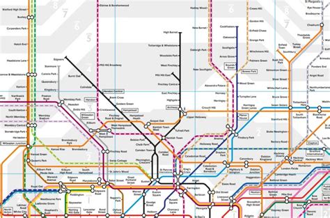 London Rail Map Subway Lines In Different Colors London Train