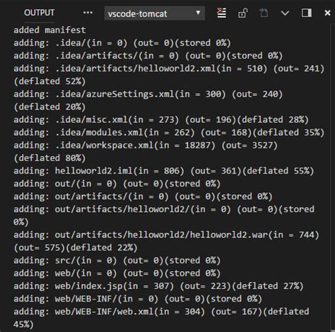 Tomcat Generate War Package From Current Folder Throw Errors Issue Adashen Vscode