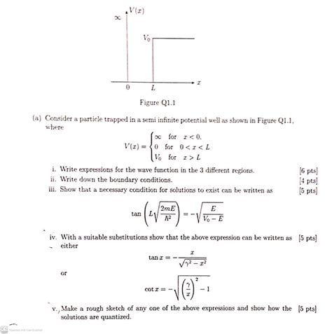 Solved V 1 Vo I 0 L Figure 21 1 A Consider A Particle
