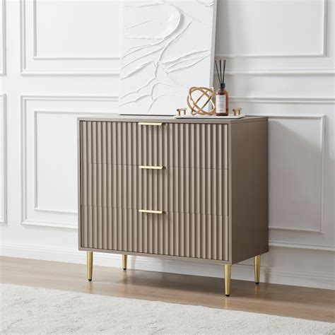 Evie 2 Drawer Bedside Table Taupe Dusk