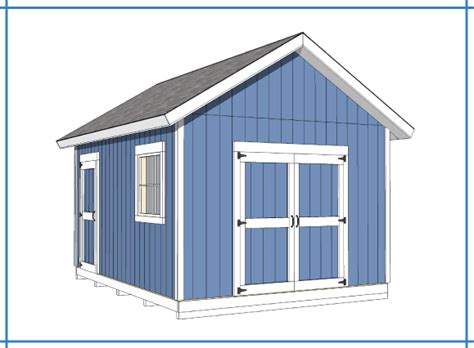 12x16 Shed Diy Plans Gable Roof Build Blueprint