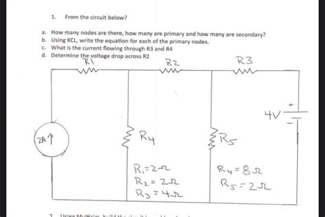 Solved From The Circuit Below A How Many Nodes Are There Chegg