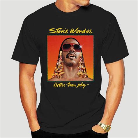 💰kaufe Stevie Wonder Ter Than July Album Cover Menblack T Shirt Size S