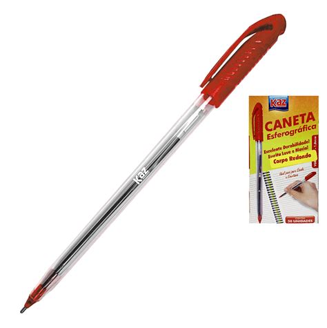 Caneta Esfer 10 Vermelha Glossy Kz98157 Vpa Atacadista