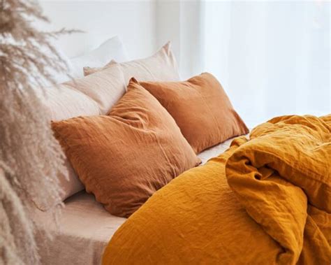 Linen Pillowcase Set Envelope Pillow Covers Wrinkled Texture By Etsy