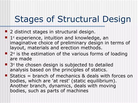 Basic Principles Of Statics Ppt Physics Science