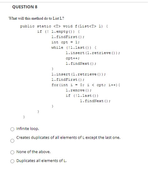 Solved Question 1 If We Have A Linkedlist L 2030 40