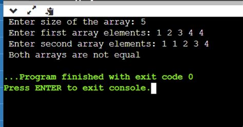 Check If Two Arrays Are Equal Or Not Tpoint Tech