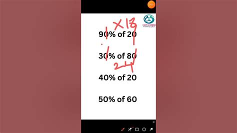 Mathstricks Percentages Just 2sec Easylearningneharohini Youtube