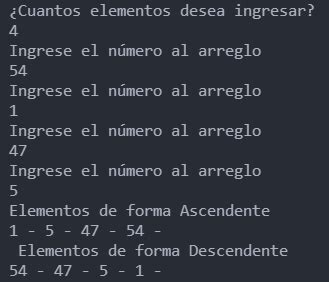 Ordenar N números en arreglo Java Método burbuja en Java