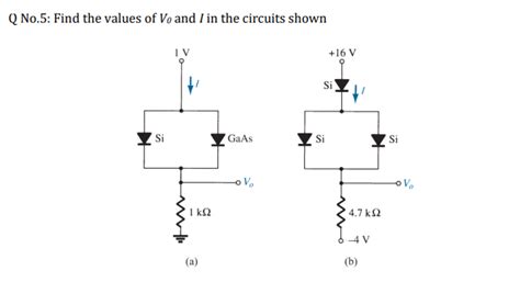 Solved Q No Find The Values Of V And I In The Circuits Chegg