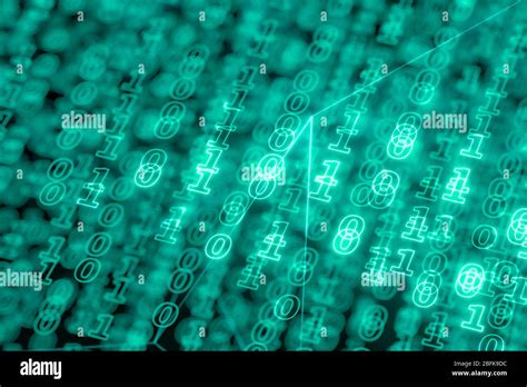 Digital Binary Data And Streaming Binary Code Background 3d Rendering Computer Digital Drawing