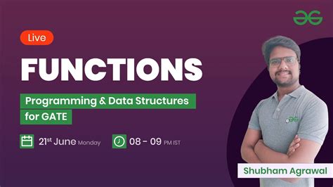 functions in programming with shubham agrawal geeksforgeeks gate youtube