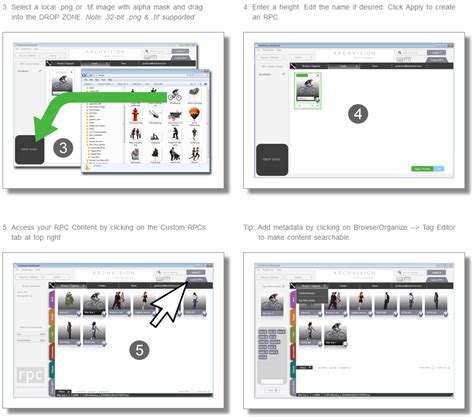 drag and drop creation of rpc content for revit what revit wants