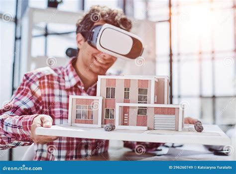 Virtual Reality Futuristic Design Technology Architect Or Design Engineer Stock Image Image